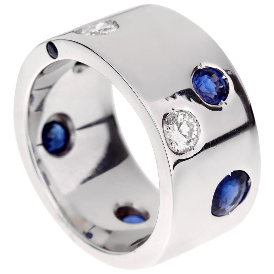 Chanel Sapphire Diamond White Gold Band Ring at 1stDibs | chanel ...