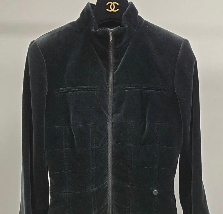 Chanel Shanghai Velvet Dress Jacket Coat For Sale at 1stDibs