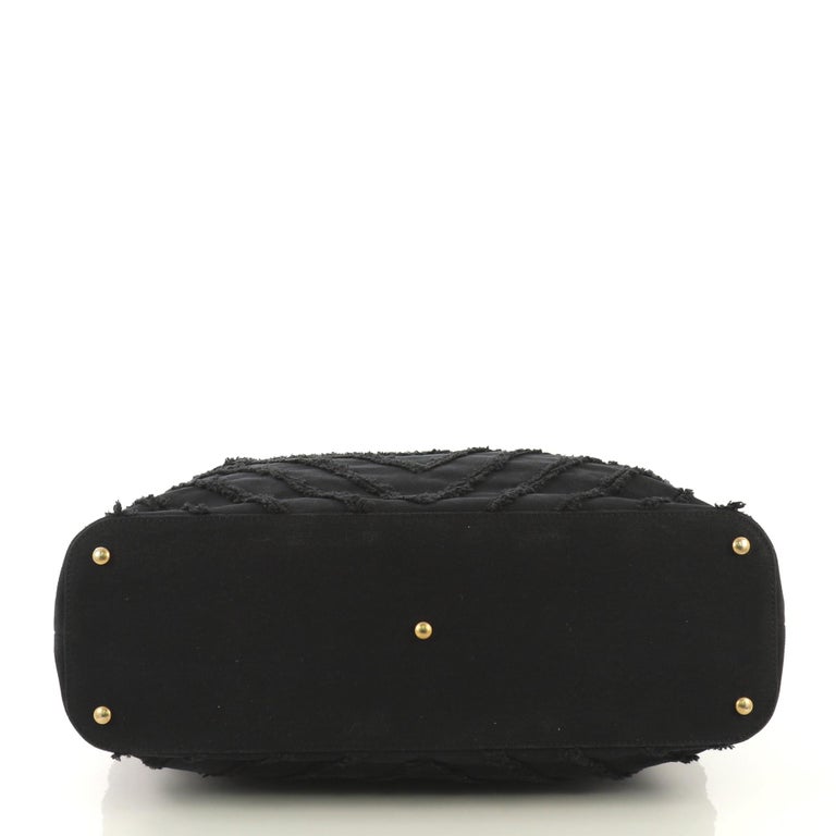 Chanel Shopping Tote Chevron Canvas Patchwork Large at 1stDibs