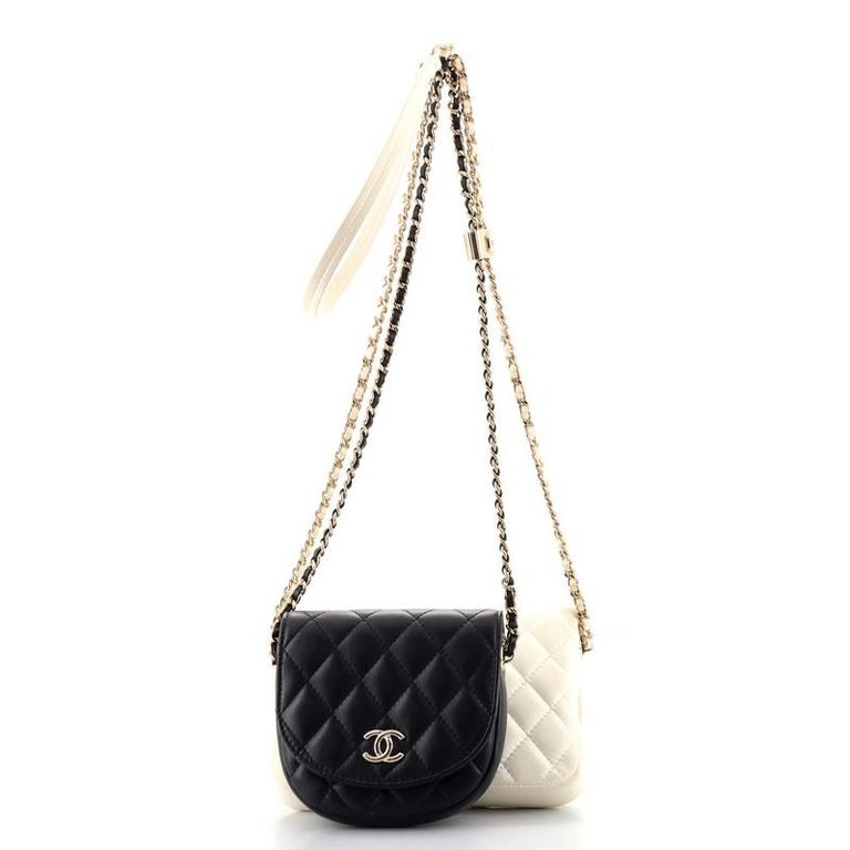 Chanel Side Packs Crossbody Bag Quilted Lambskin Small at 1stDibs