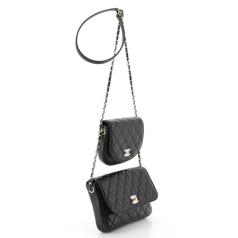 Chanel Side Packs Flap Bag Quilted Lambskin Small at 1stDibs | chanel ...