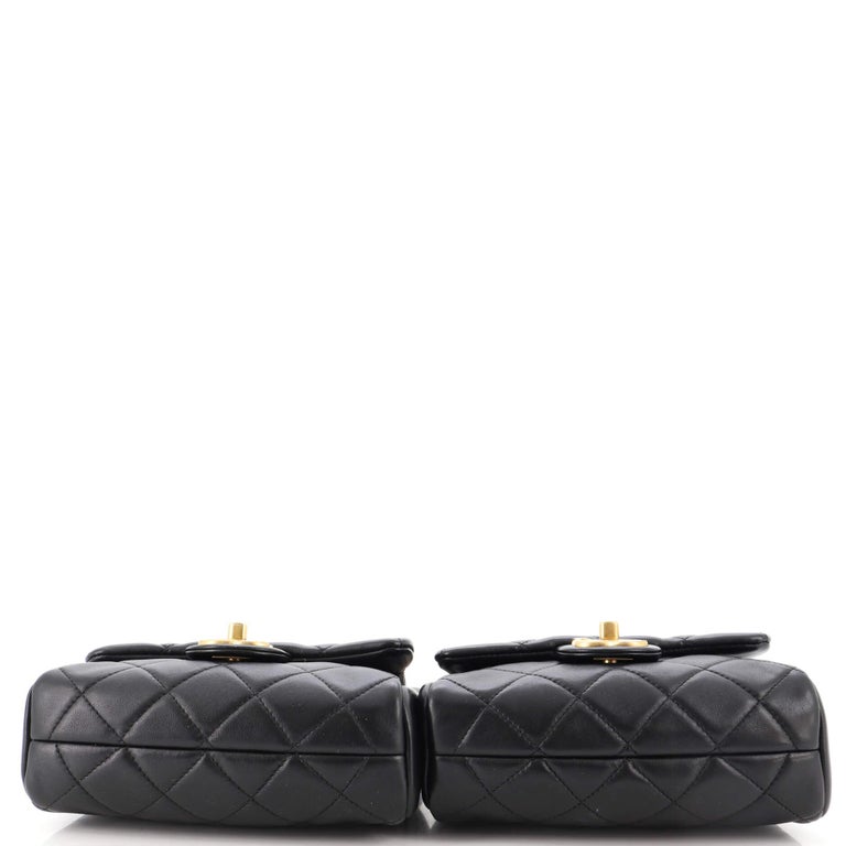 Chanel Side Packs Flap Bag Quilted Lambskin Small For Sale at 1stDibs