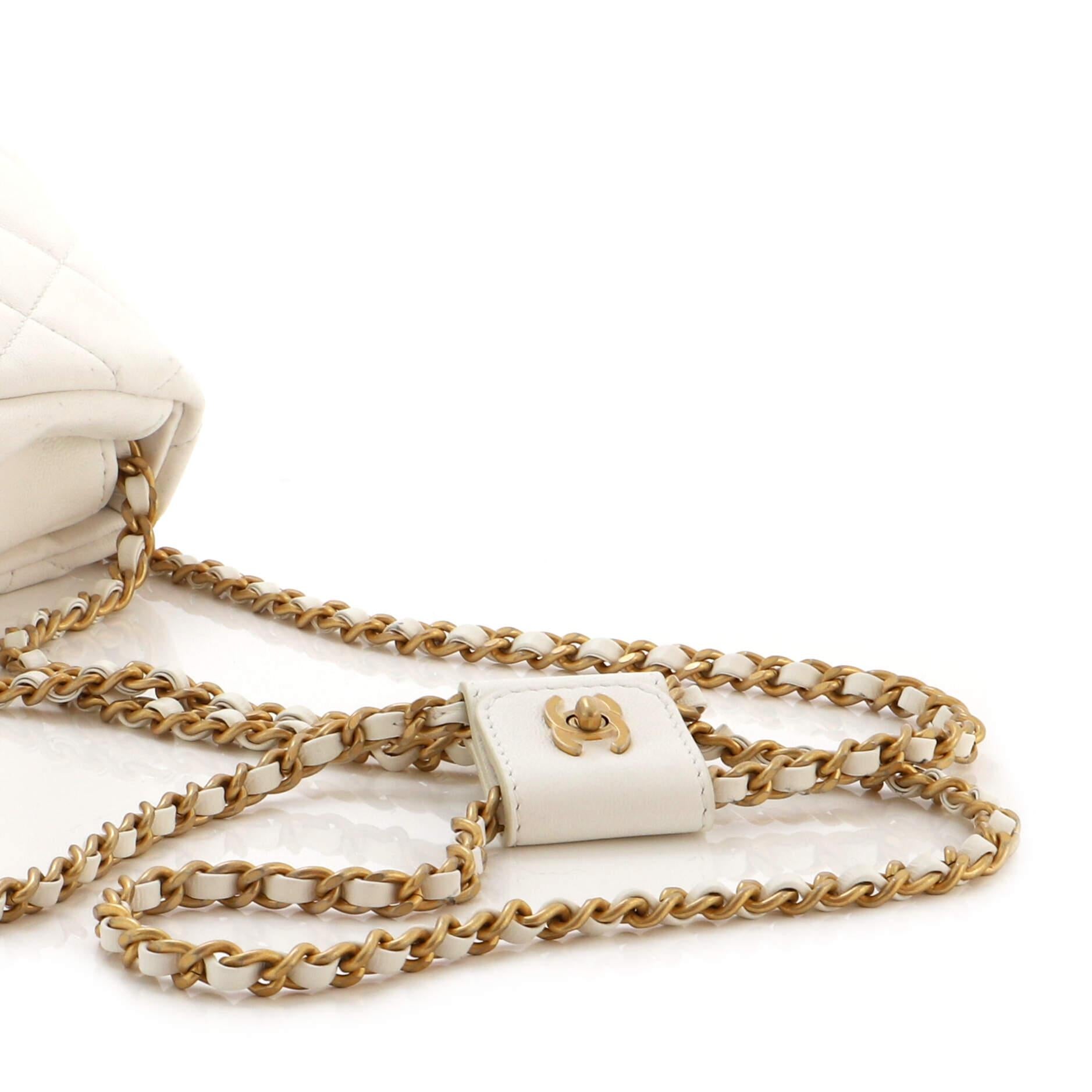 Chanel Side Packs Flap Bag Quilted Lambskin Small For Sale at 1stDibs