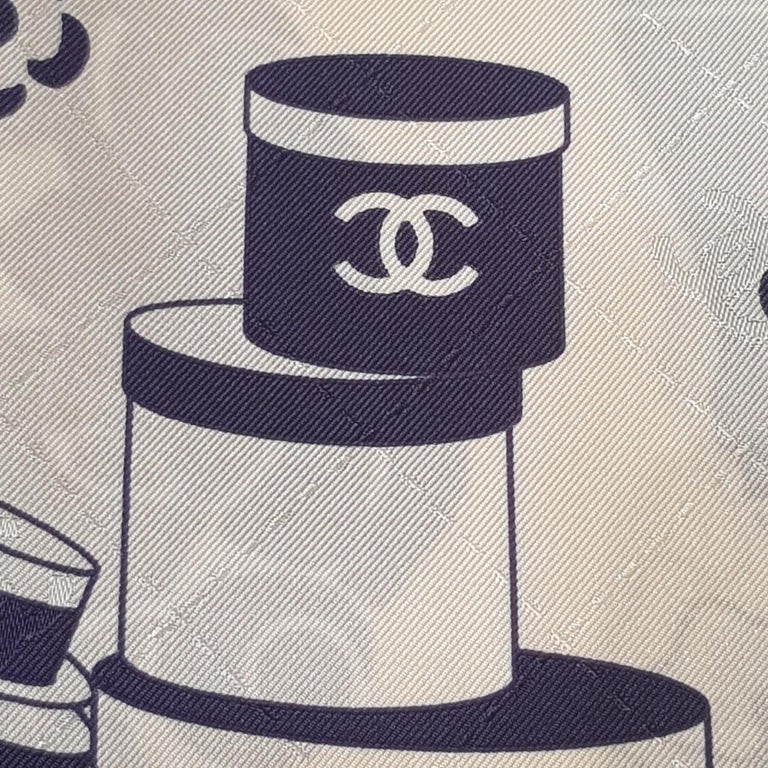 Chanel Silk Motifs Scarf at 1stDibs