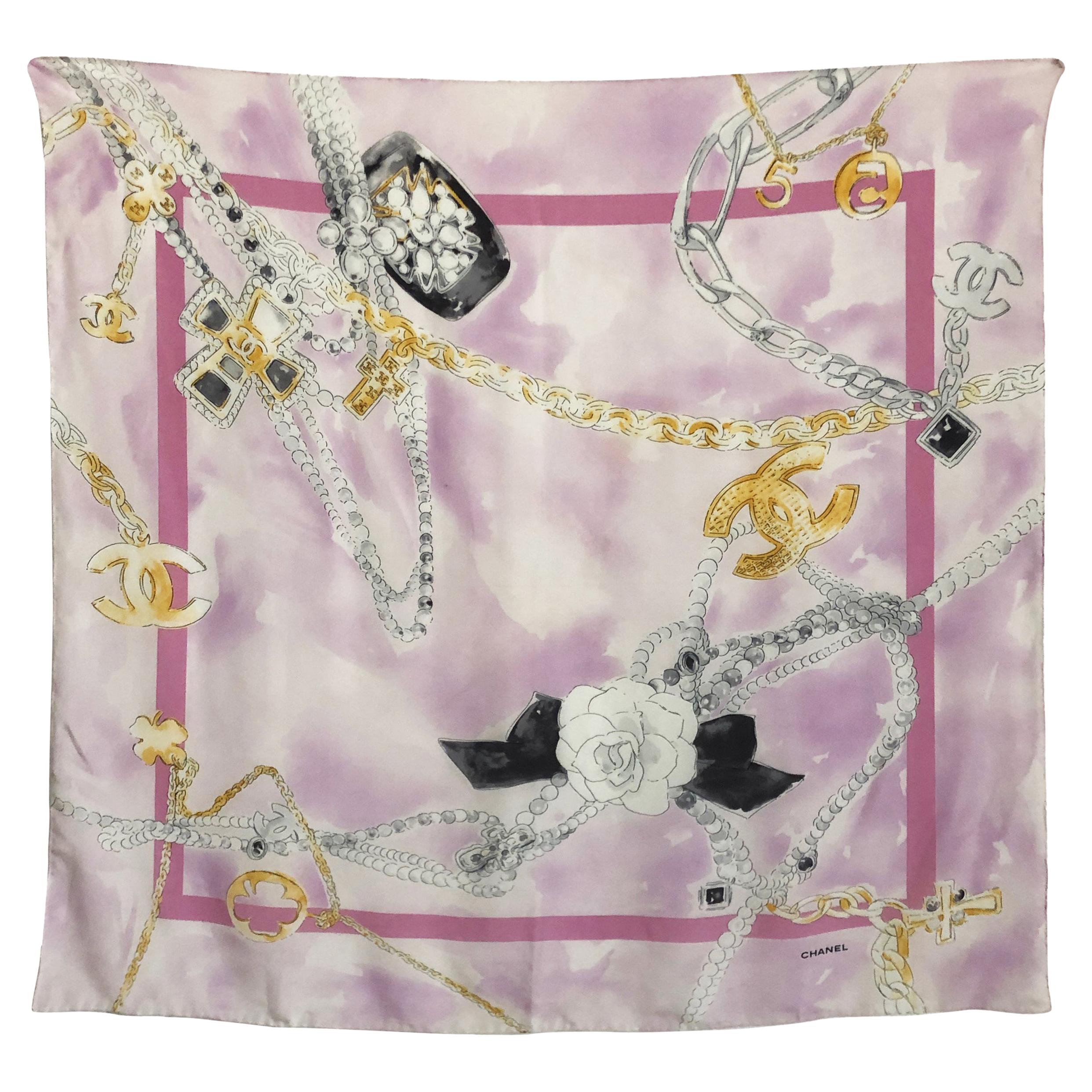 Chanel Silk Scarf at 1stDibs