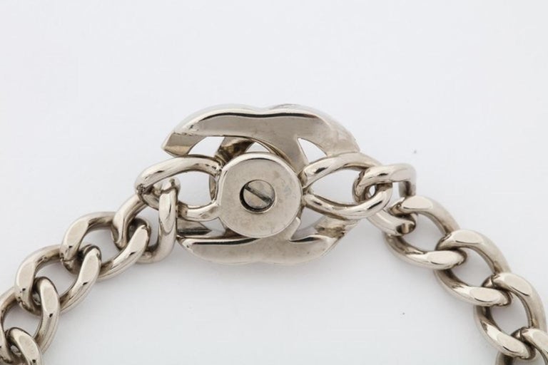 Chanel Silver Bracelet For Sale at 1stDibs | chanel bracelet silver ...