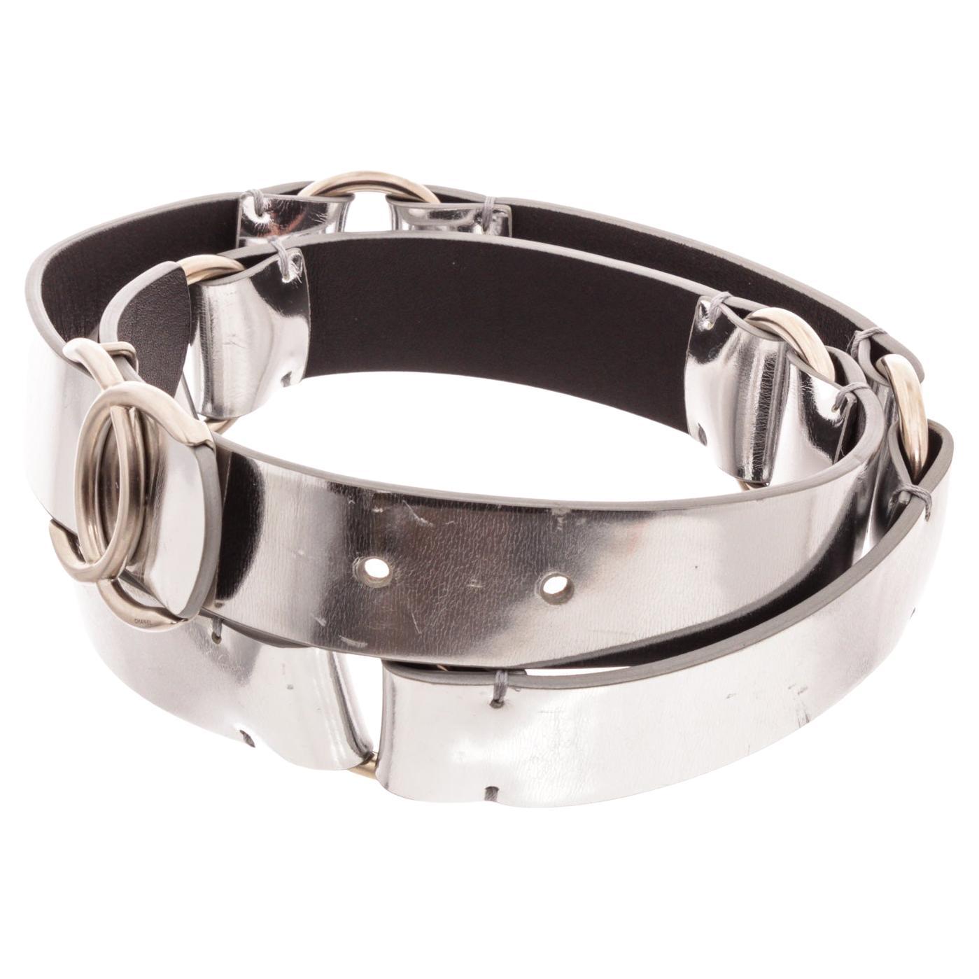 CHANEL Silver Chain Link Belt with Chanel Logo Tassel at 1stDibs ...