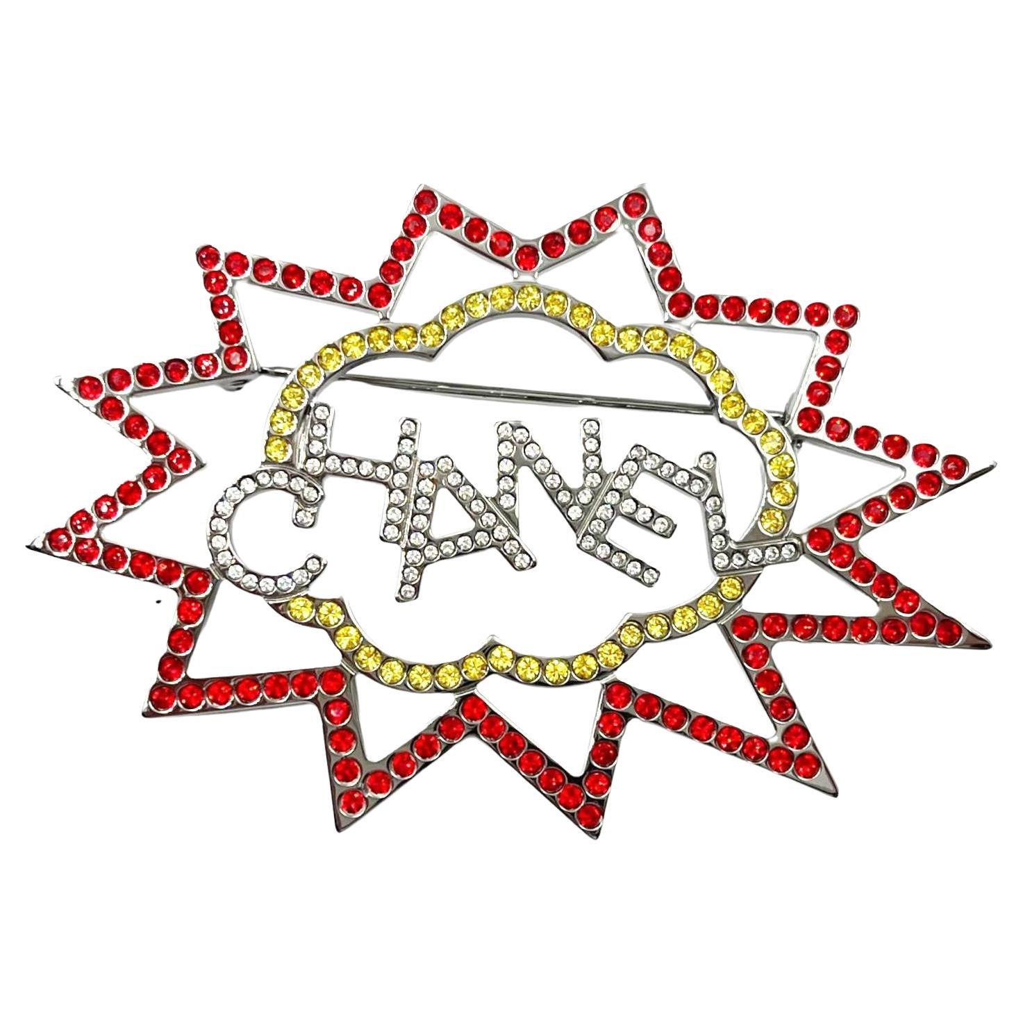 Chanel Silver/Gold Quilted CC Brooch Pin For Sale at 1stDibs | chanel ...