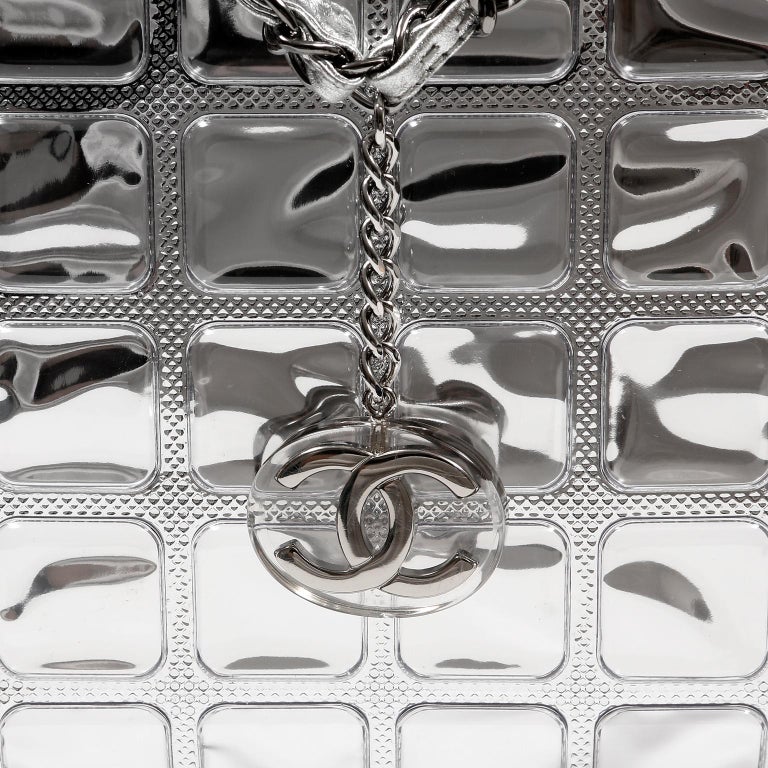 Chanel Silver Ice Cube Shopper Tote at 1stDibs | chanel ice cube tote