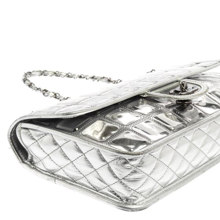Chanel Silver Leather Ice Cube Limited Edition Flap Bag at 1stDibs ...