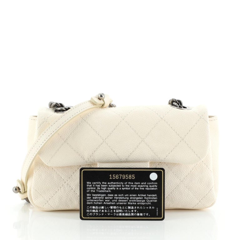 Chanel Simply CC Flap Bag Quilted Caviar Mini at 1stDibs