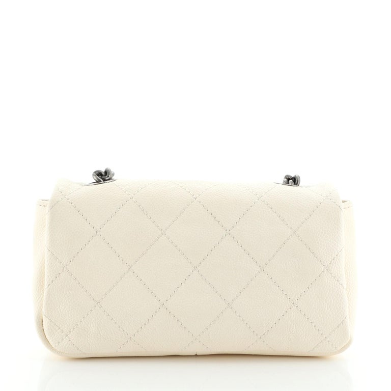 Chanel Simply CC Flap Bag Quilted Caviar Mini at 1stDibs