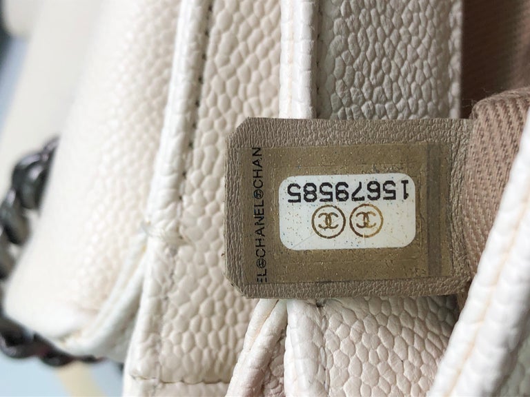 Chanel Simply CC Flap Bag Quilted Caviar Mini at 1stDibs