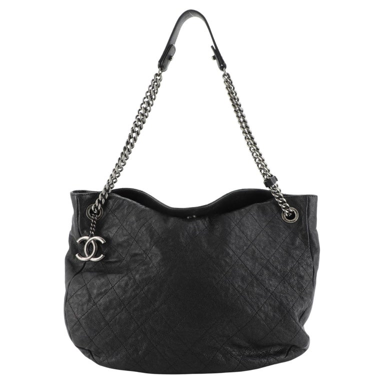 Chanel Simply CC Hobo Quilted Caviar at 1stDibs