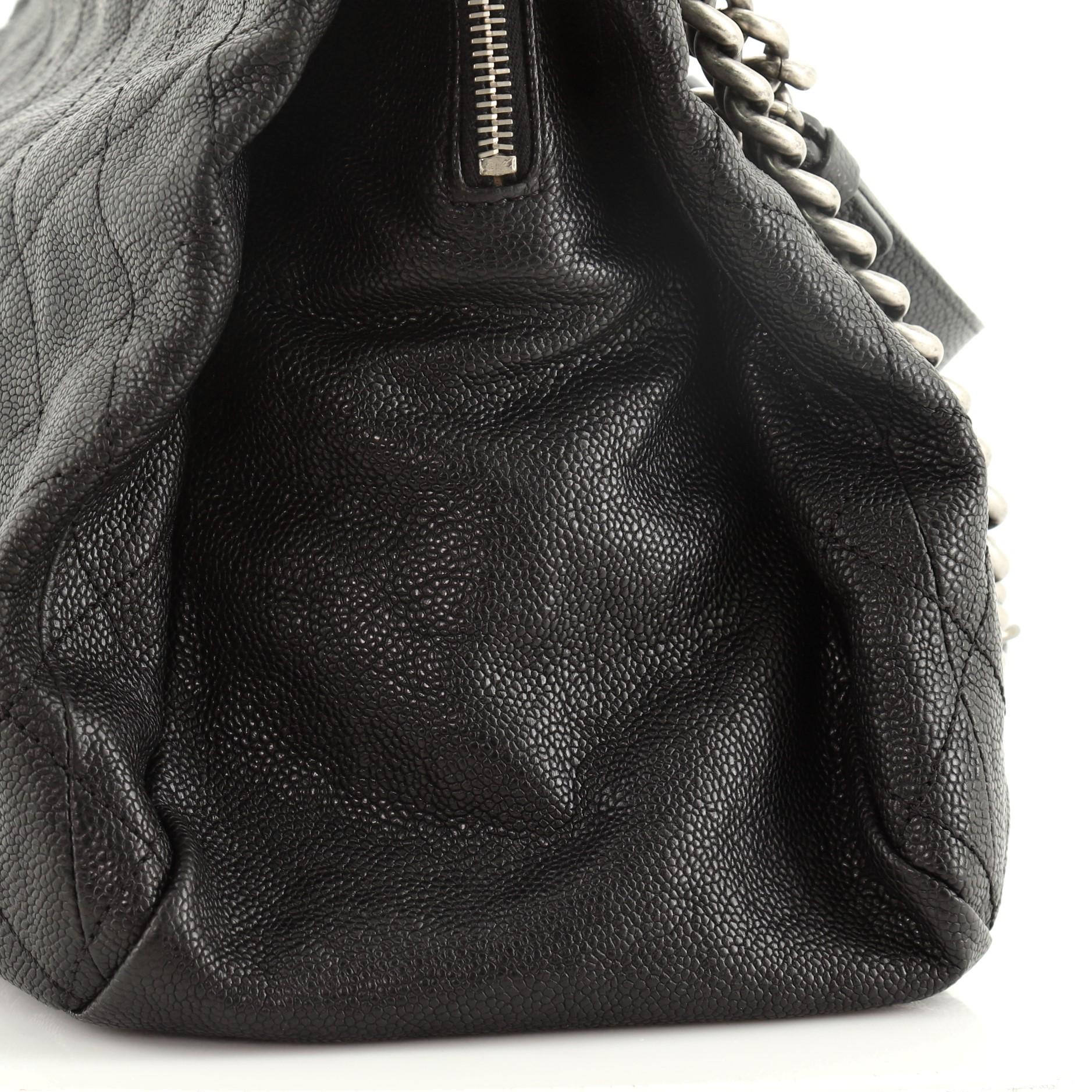 Chanel Simply CC Tote Quilted Caviar Small at 1stDibs
