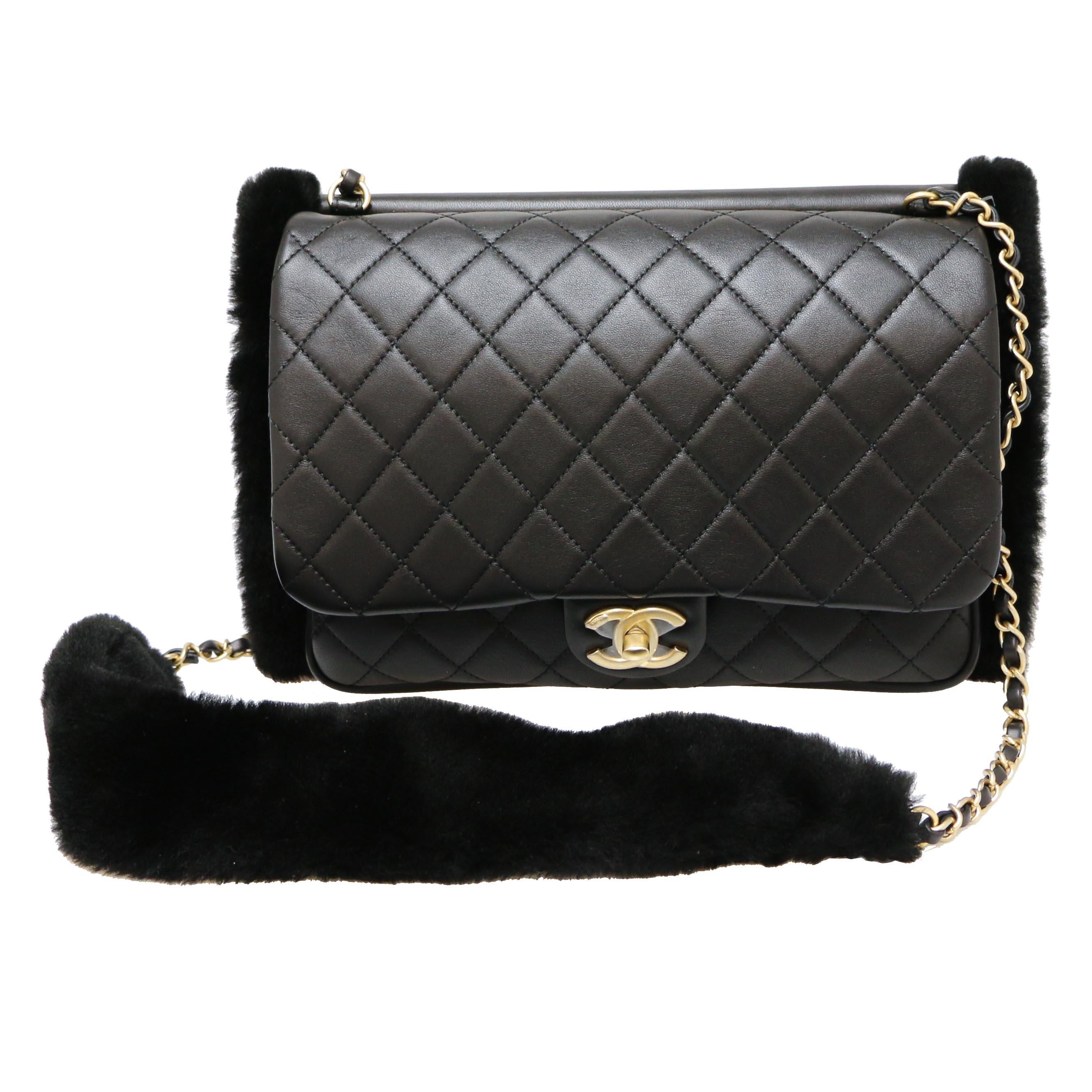 CHANEL Sleeve Bag Fake Fur For Sale at 1stDibs