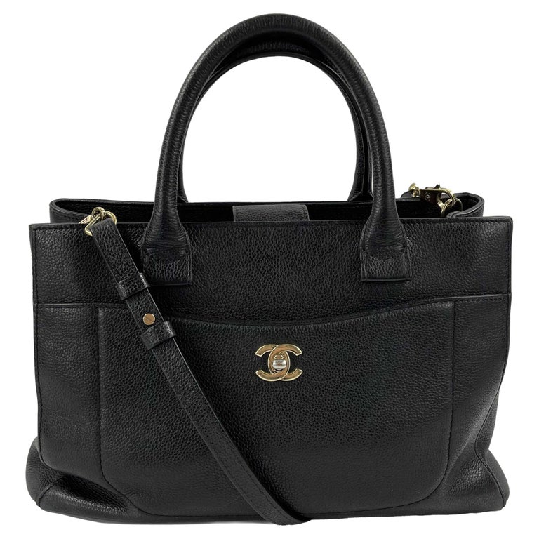 CHANEL- Small Black Neo Executive Tote / Grained Calfskin / Crossbody ...