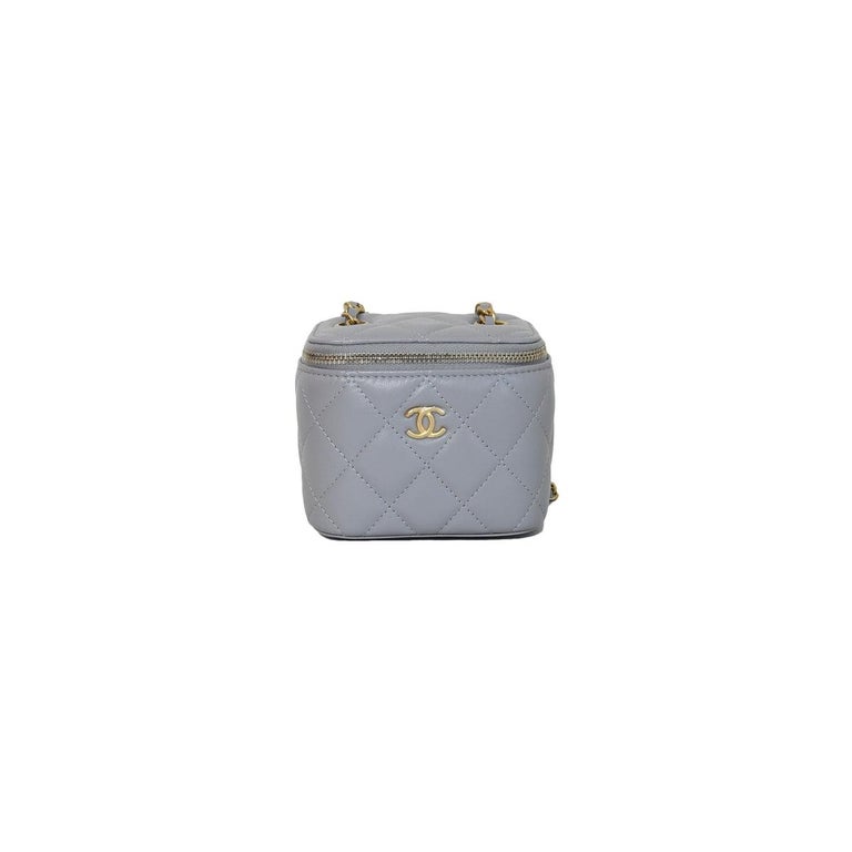 Chanel Small Vanity Bag Grey For Sale at 1stDibs