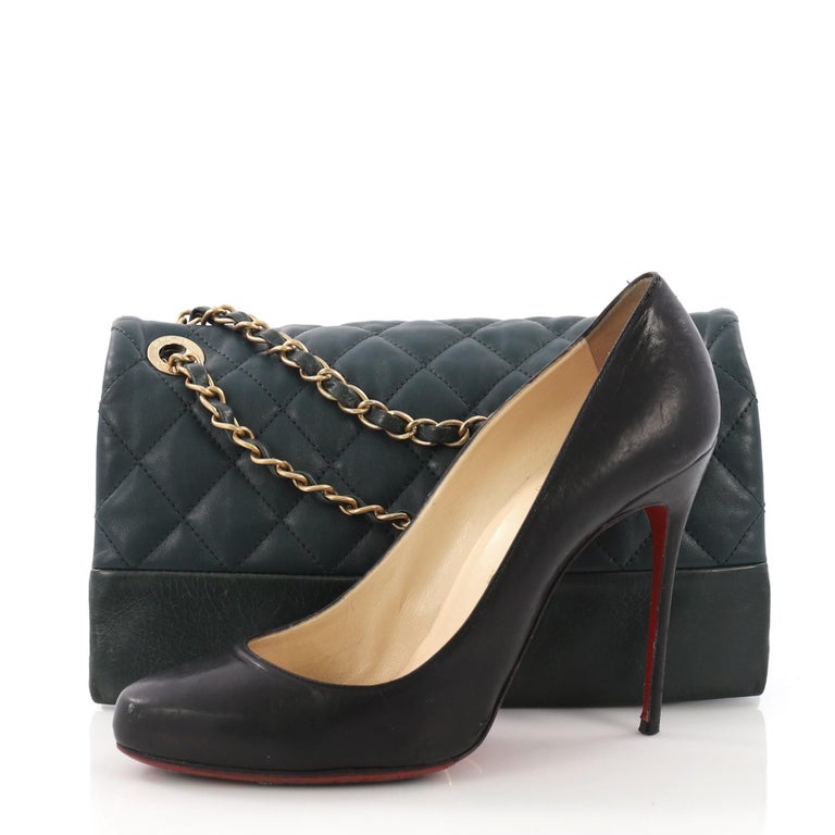 Chanel Soft Elegance Flap Bag Quilted Distressed Calfskin Medium at 1stDibs