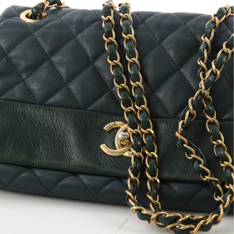 Chanel Soft Elegance Flap Bag Quilted Distressed Calfskin Medium at 1stDibs