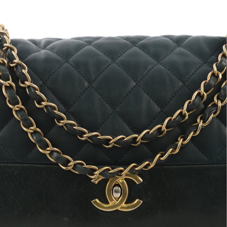Chanel Soft Elegance Flap Bag Quilted Distressed Calfskin Medium at 1stDibs