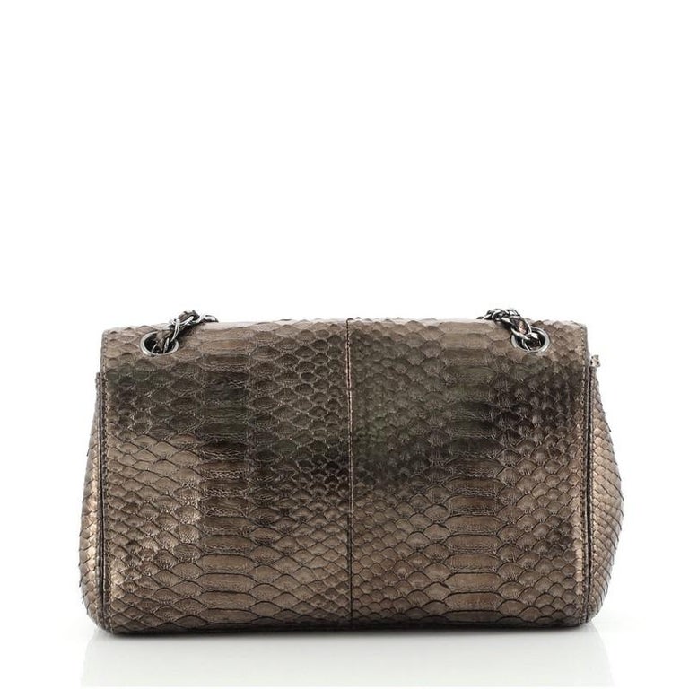 Chanel Soho Tassel Flap Bag Python Medium at 1stDibs