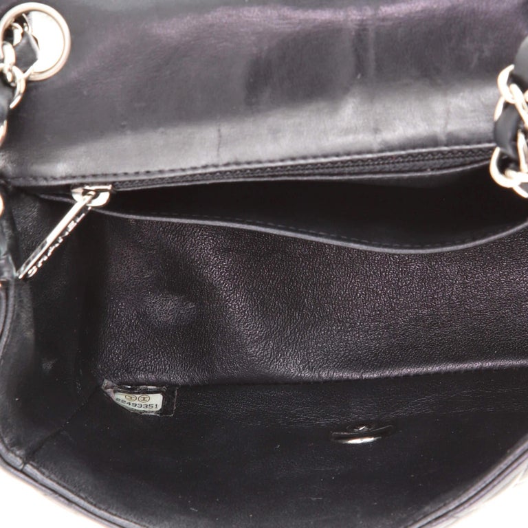 Chanel Square Classic Single Flap Bag Quilted Lambskin Mini at 1stDibs