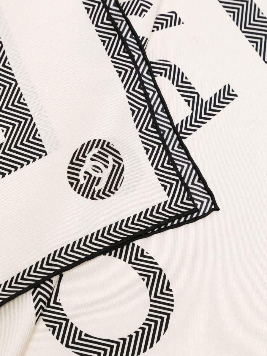 Chanel Square Motif CC Logo Silk Scarf For Sale at 1stDibs