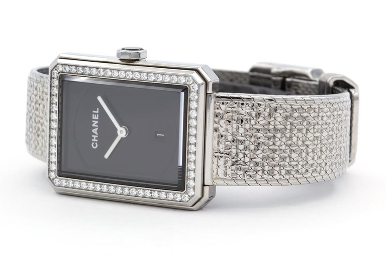 Chanel Stainless Steel Boyfriend Tweed Watch Medium with Diamonds H5318 ...