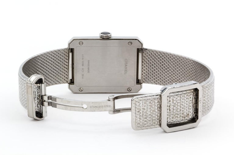 Chanel Stainless Steel Boyfriend Tweed Watch Medium with Diamonds H5318 ...