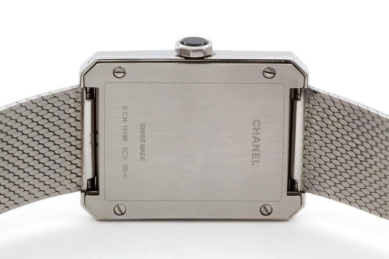 Chanel Stainless Steel Boyfriend Tweed Watch Medium with Diamonds H5318 ...