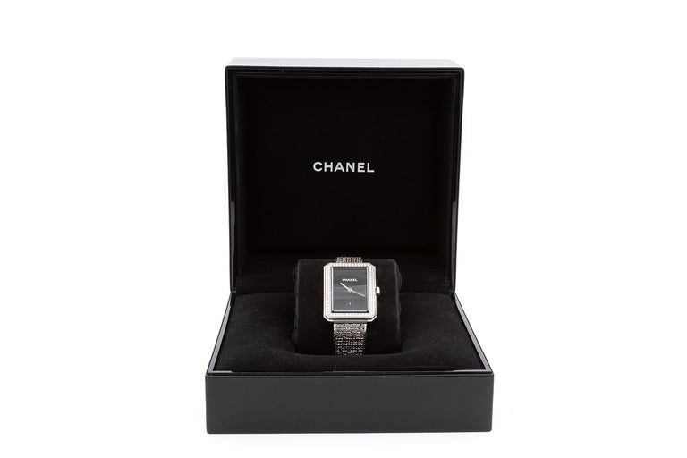 Chanel Stainless Steel Boyfriend Tweed Watch Medium with Diamonds H5318 ...