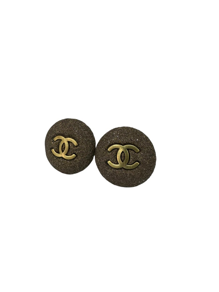 Chanel Stone Clip Earrings For Sale at 1stDibs