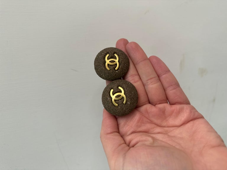 Chanel Stone Clip Earrings For Sale at 1stDibs