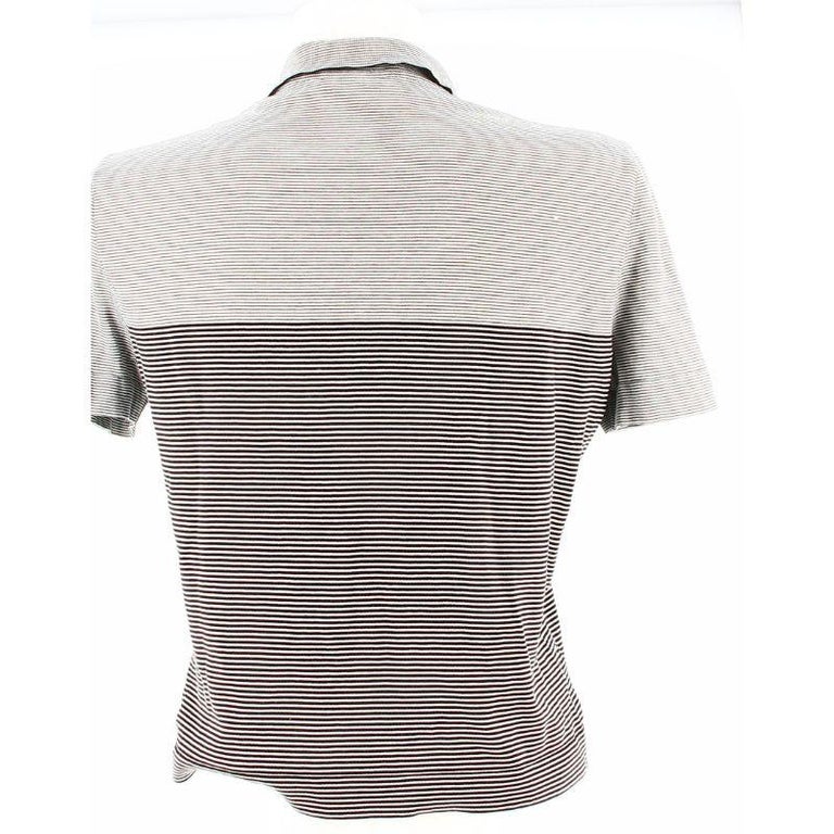 Chanel Stripes Polo Tshirt in Size S For Sale at 1stDibs