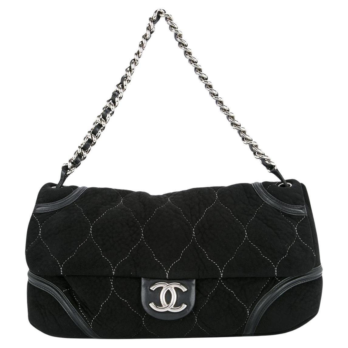Chanel Suede Extra Large Maxi Grey Shearling Classic Flap Bag For Sale ...