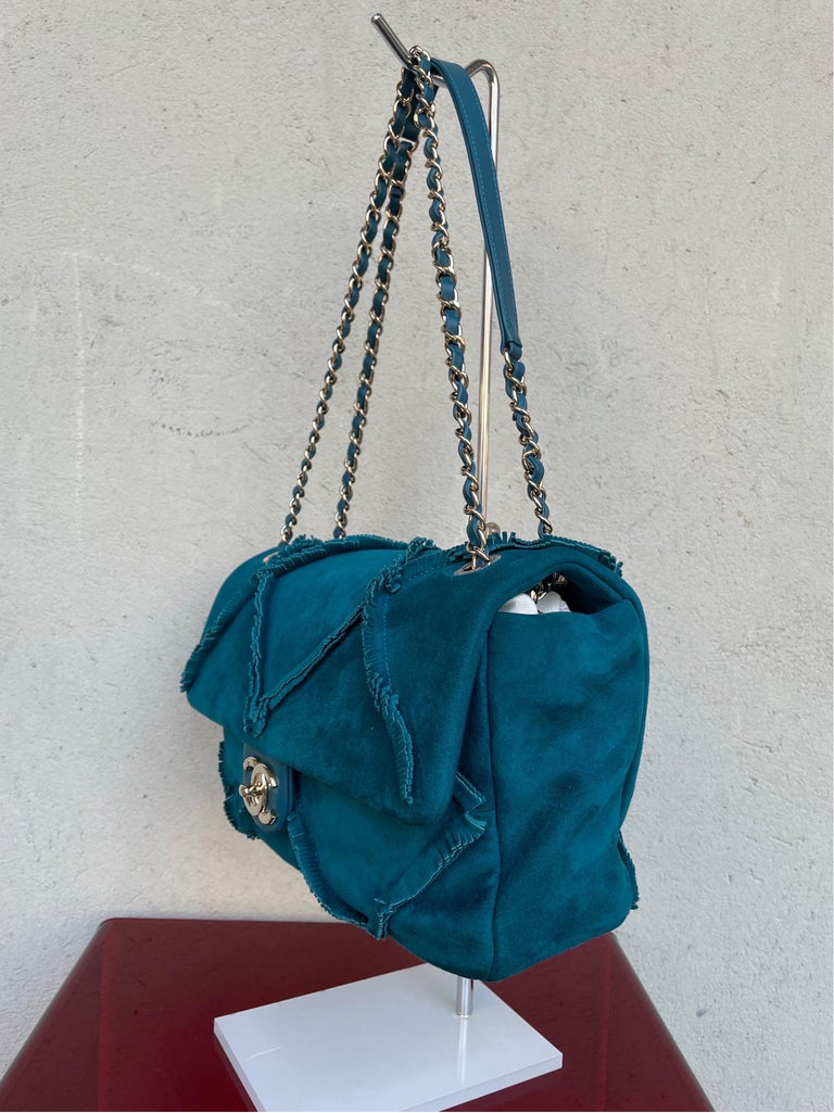 Chanel suede limited edition bag For Sale at 1stDibs