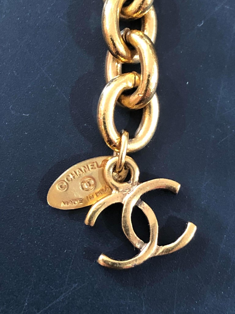 CHANEL sunburst vintage chain belt For Sale at 1stDibs
