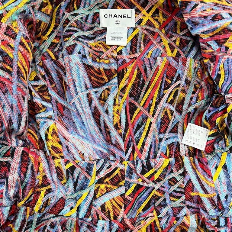Chanel Supermarket Ribbon Tweed Jacket For Sale at 1stDibs