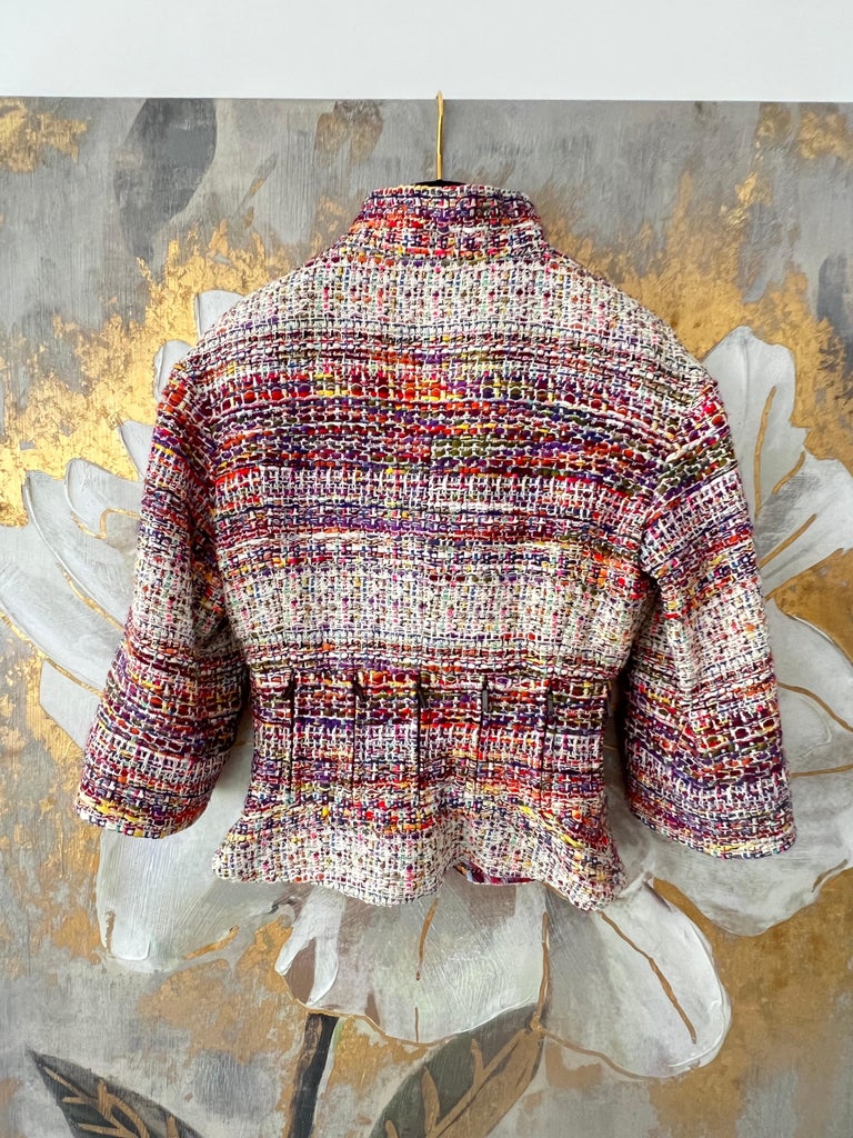 Chanel Supermarket Ribbon Tweed Jacket For Sale at 1stDibs