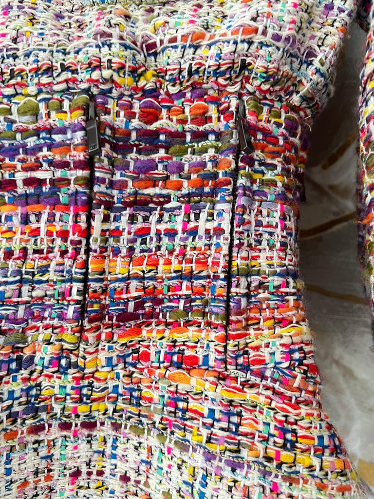 Chanel Supermarket Ribbon Tweed Jacket For Sale at 1stDibs