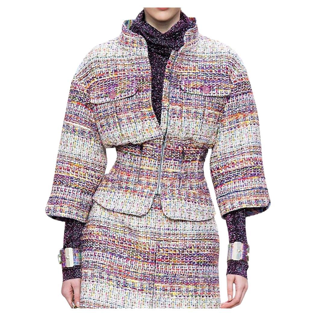 Chanel Supermarket Tweed Jacket with Multi Zipper Accents 36 FR For ...