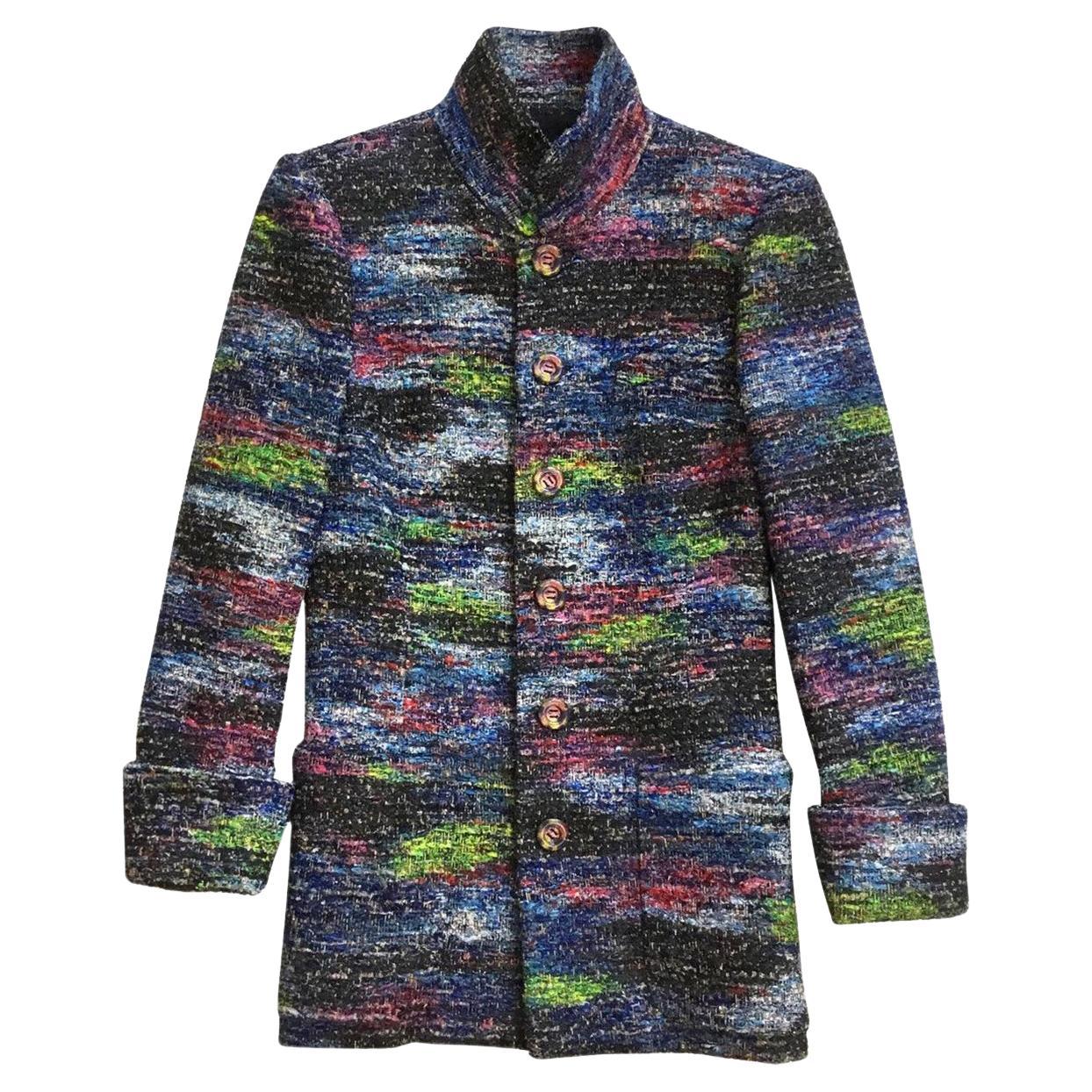 Chanel Supermodel Nata Vodianova Style Tweed Jacket at 1stDibs