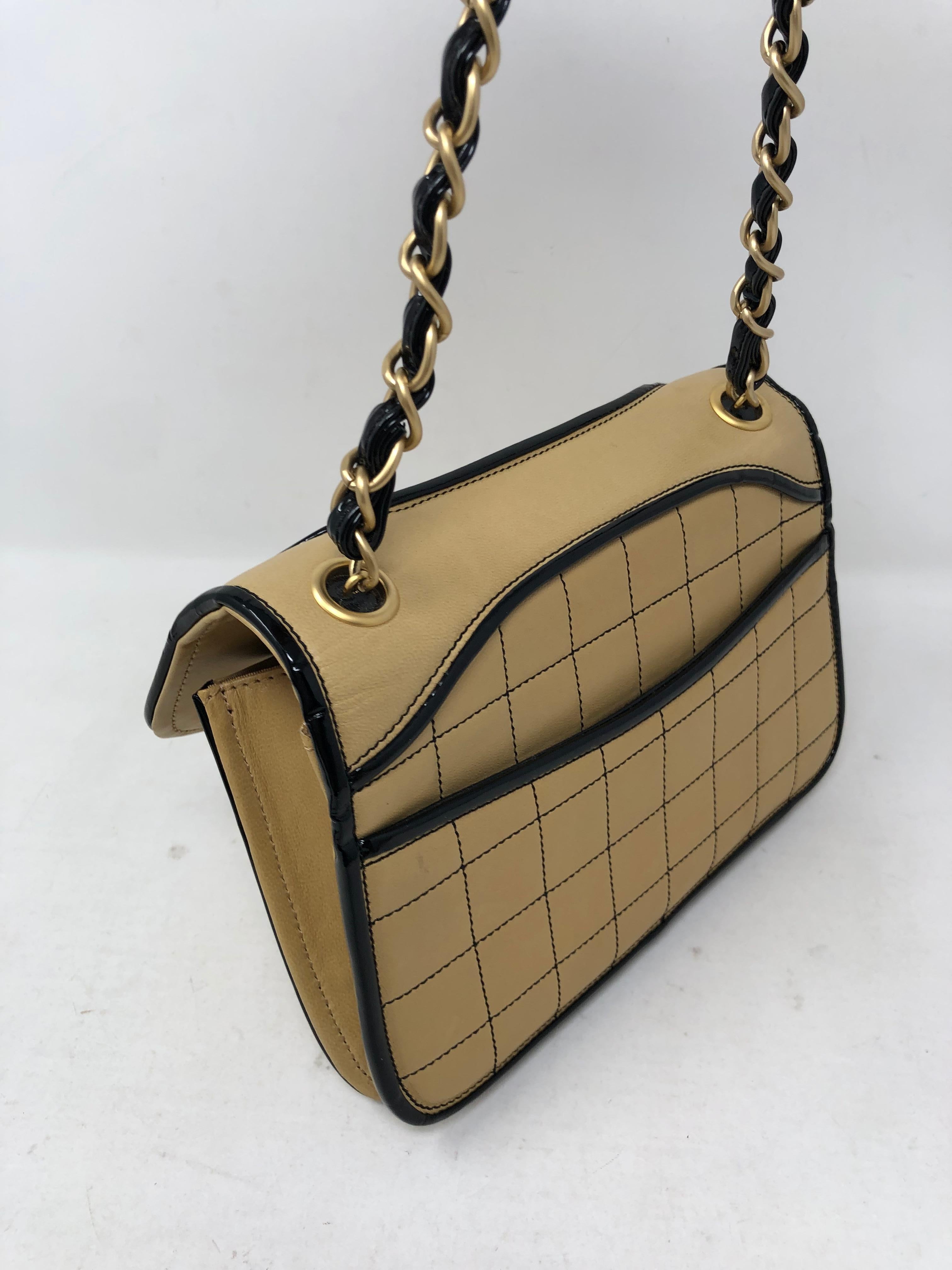 Chanel Tan and Black Bag at 1stDibs