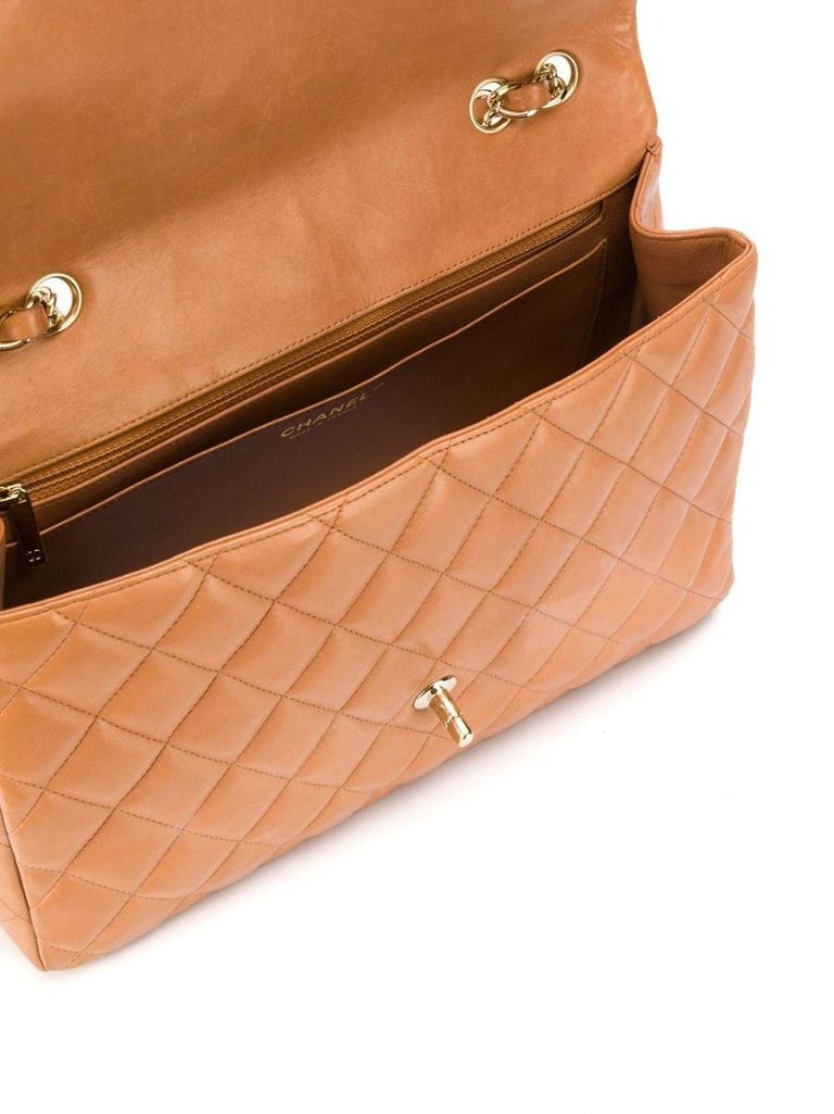 Chanel Tan Jumbo Flap Bag at 1stDibs | tan chanel bag, chanel tan bag ...