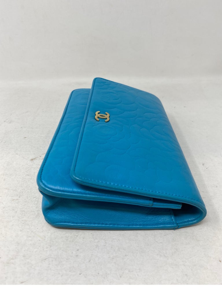 Chanel Teal Wallet On A Chain Bag at 1stDibs