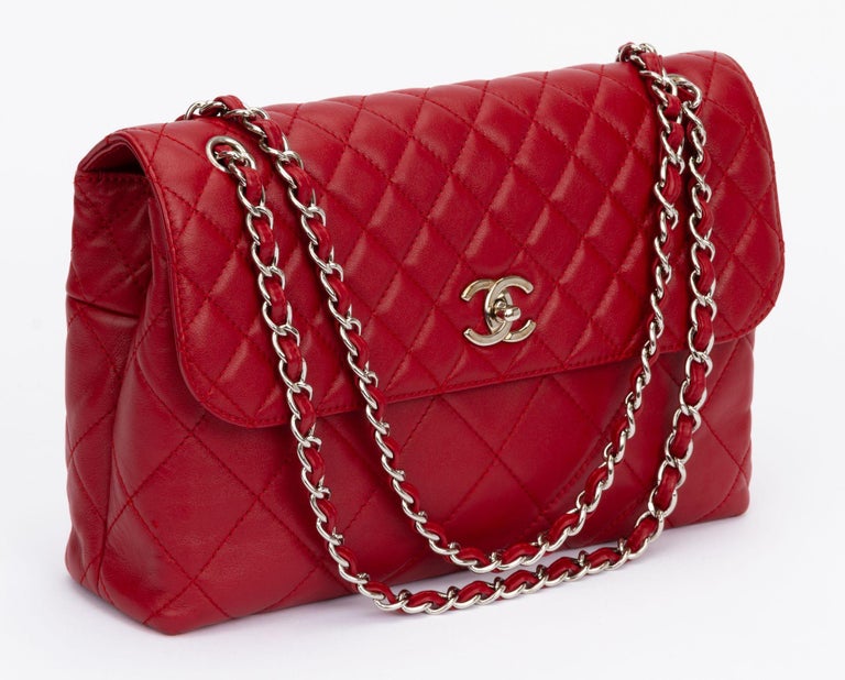 Chanel The Business Flap Bag Red For Sale at 1stDibs