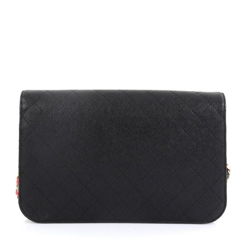Chanel Thread Around Chain Flap Bag Quilted Caviar Medium at 1stDibs ...