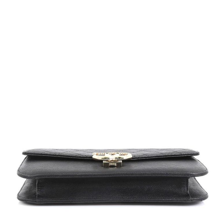 Chanel Thread Around Chain Flap Bag Quilted Caviar Medium at 1stDibs ...