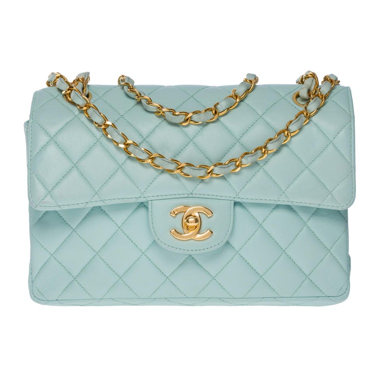 Chanel Timeless 23 double face shoulder bag in Watergreen quilted ...